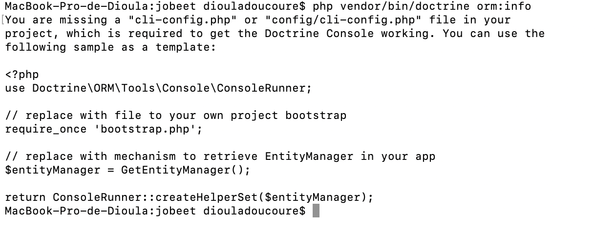 Make:entity Symfony par DioulaDoucouré - page 1 - OpenClassrooms Make:entity Symfony par DioulaDoucouré - page 1 - OpenClassrooms